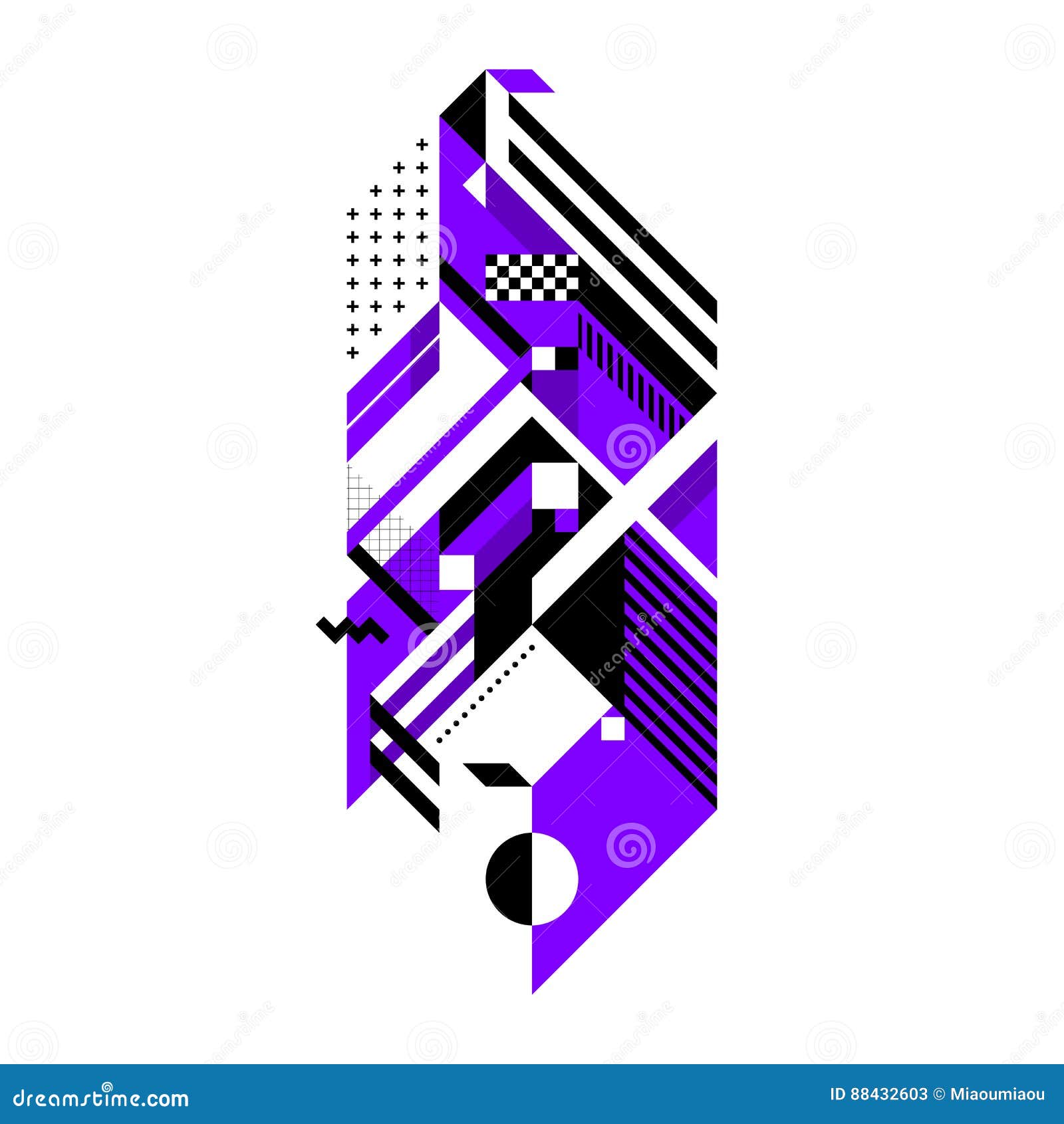 Abstract Composition of Geometric Shapes Stock Vector - Illustration of ...