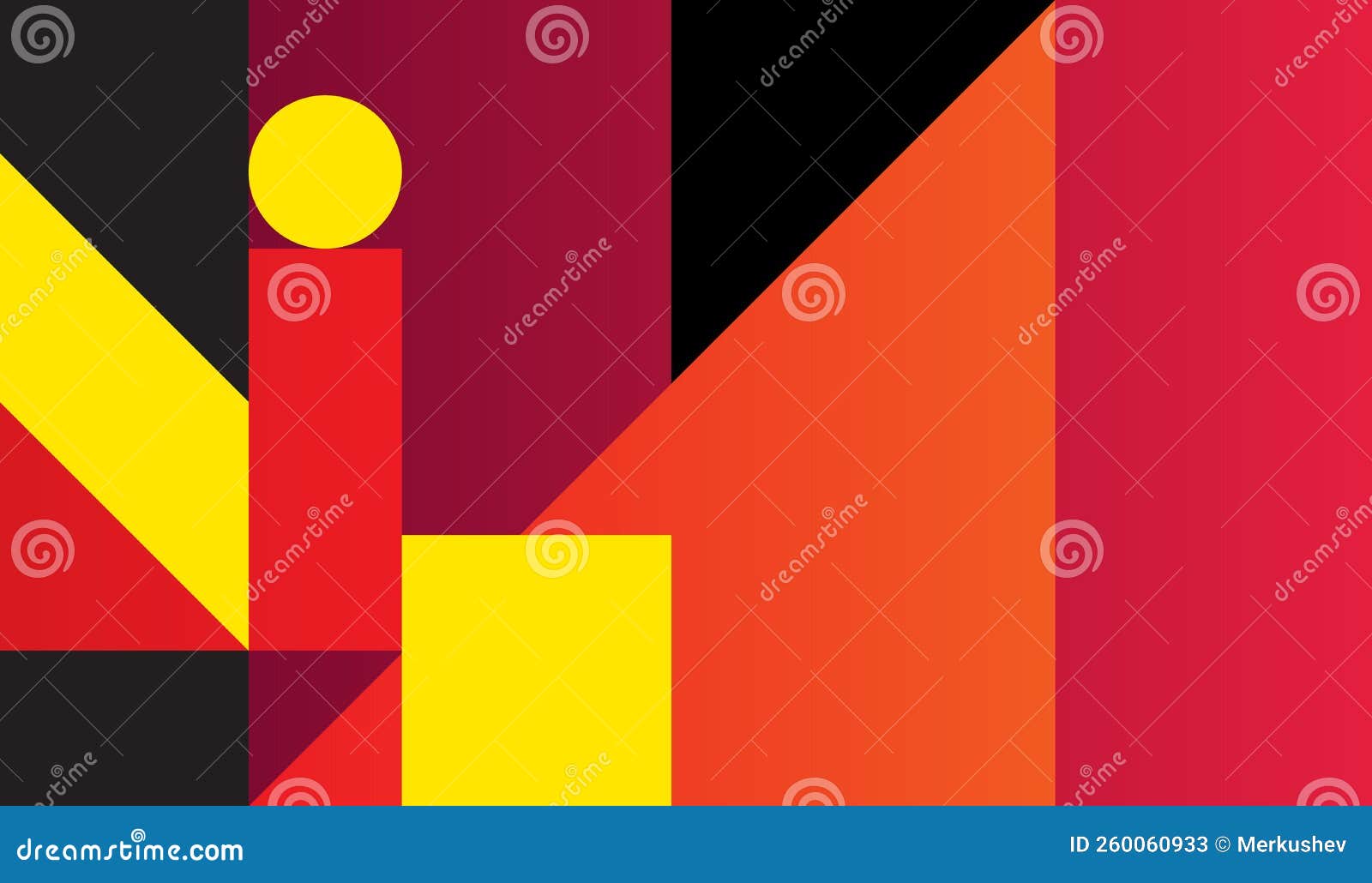 Abstract Composition with Geometric Shapes. Design of Poster Template ...