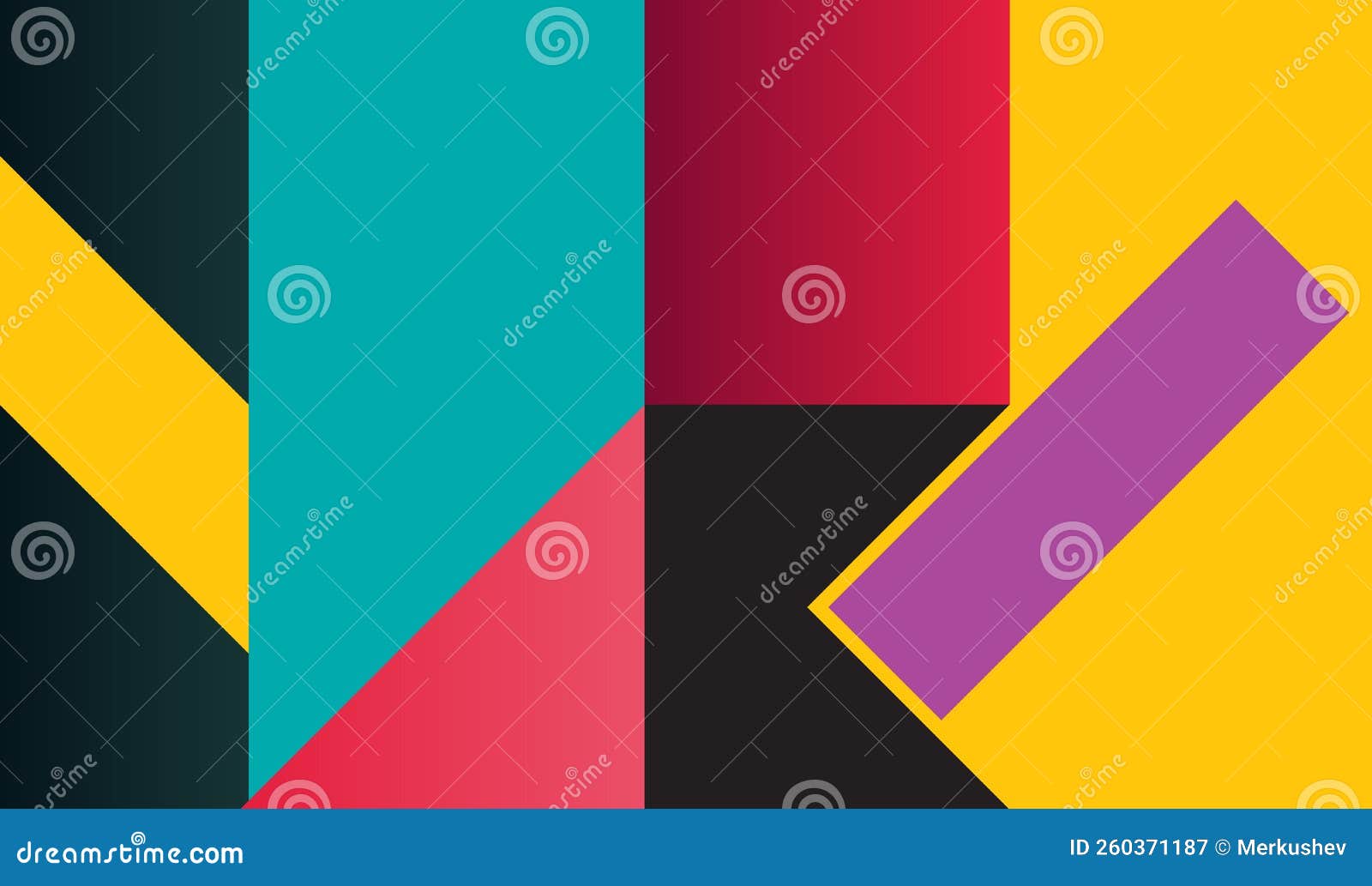 Abstract Composition with Geometric Shapes. Design of Poster Template ...