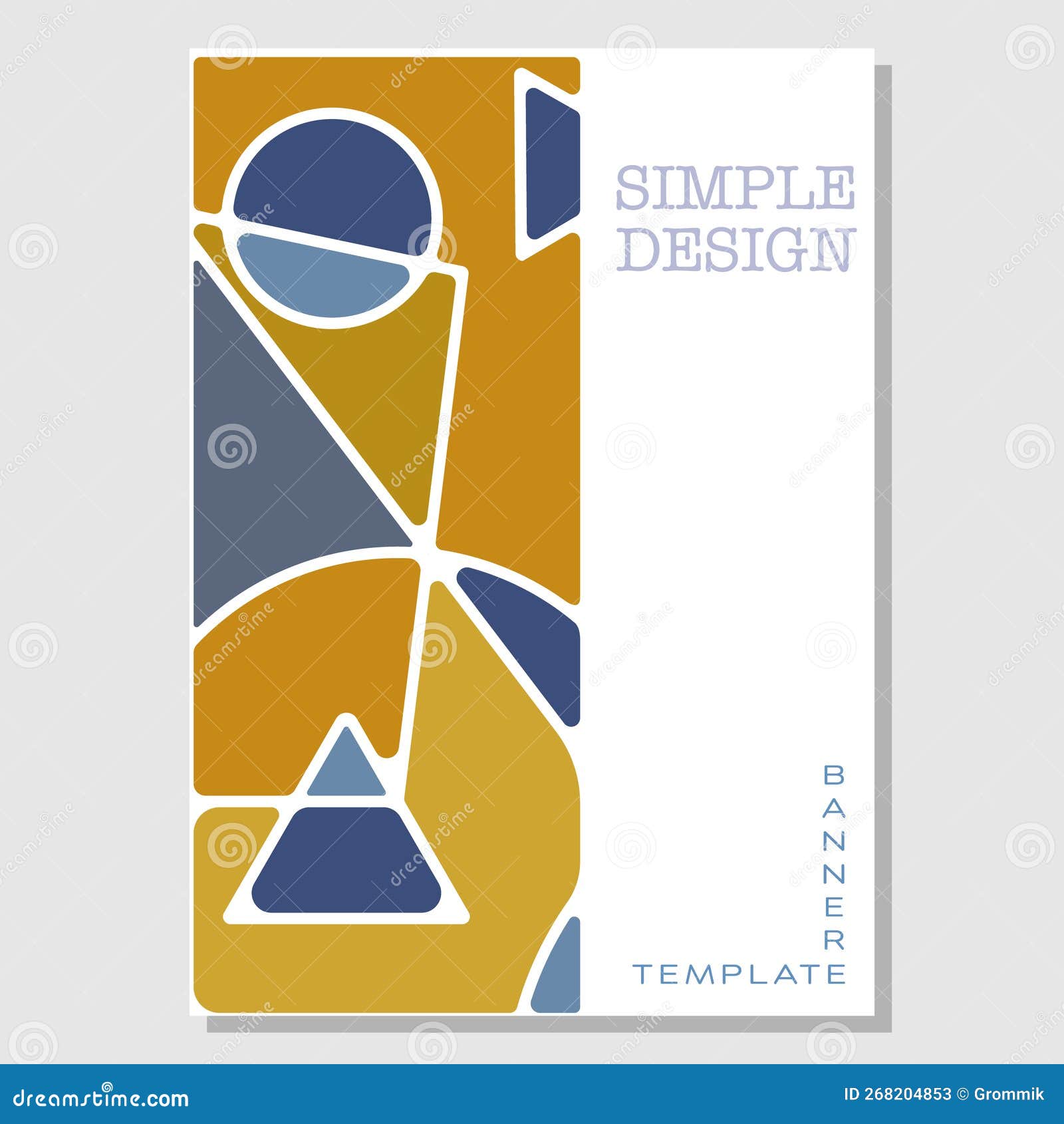 Abstract Composition of Geometric Shapes. Layout and Ideas for Title ...