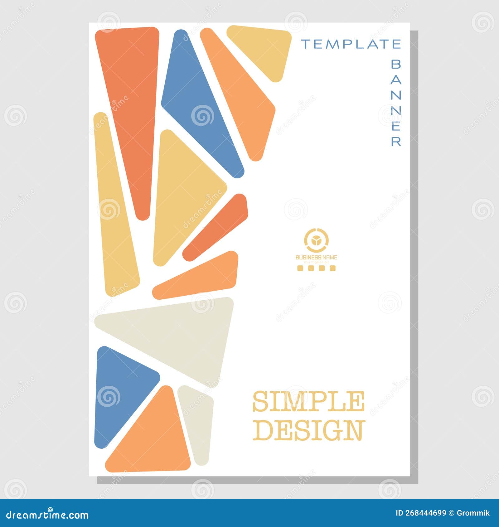 Abstract Composition of Geometric Shapes. Layout and Ideas for Title ...