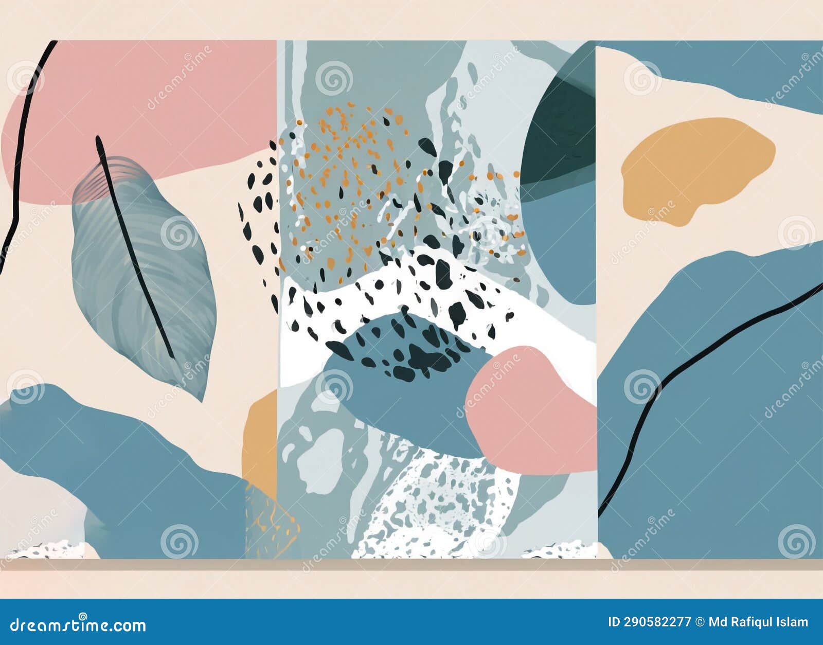 Abstract Composition with Hand Drawn Textures and Doodles. Vector ...