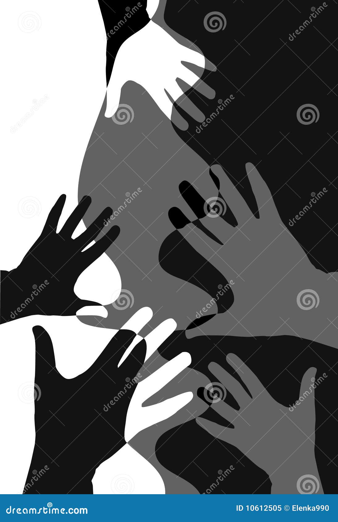 Abstract Composition from Hands Stock Illustration - Illustration of ...