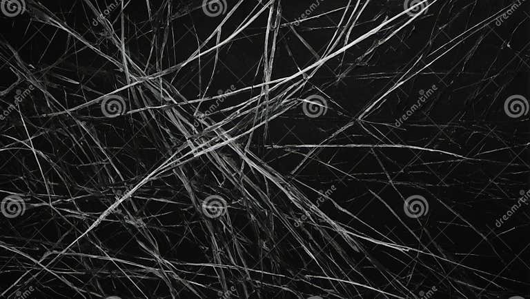 Abstract Composition of Interwoven Lines and Patterns on a Dark ...