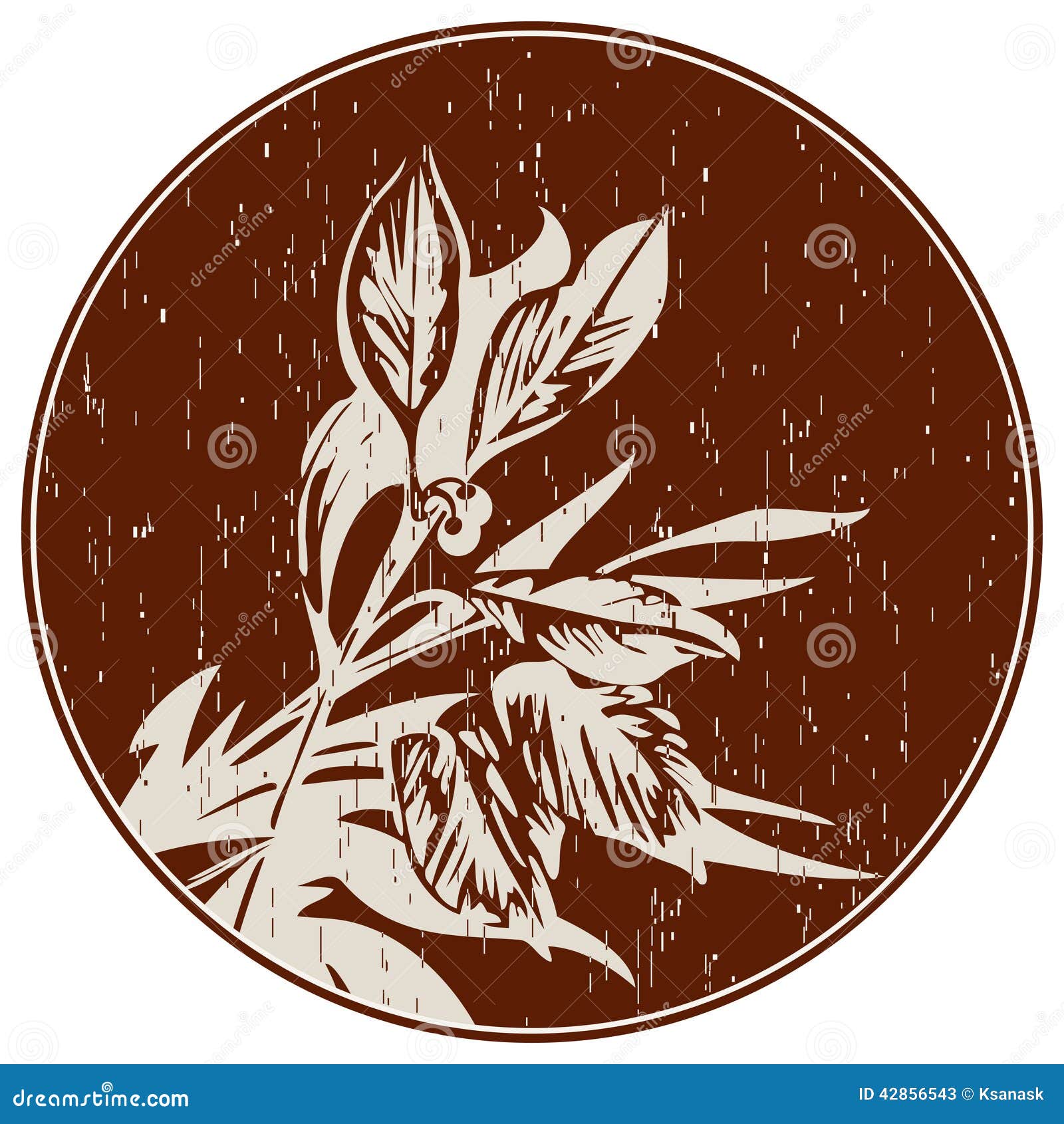 Abstract Composition with Laurel Stock Vector - Illustration of badge ...