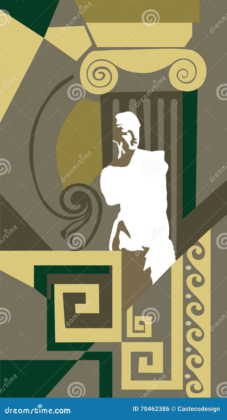 Abstract Composition with Monument Stock Vector - Illustration of cover ...
