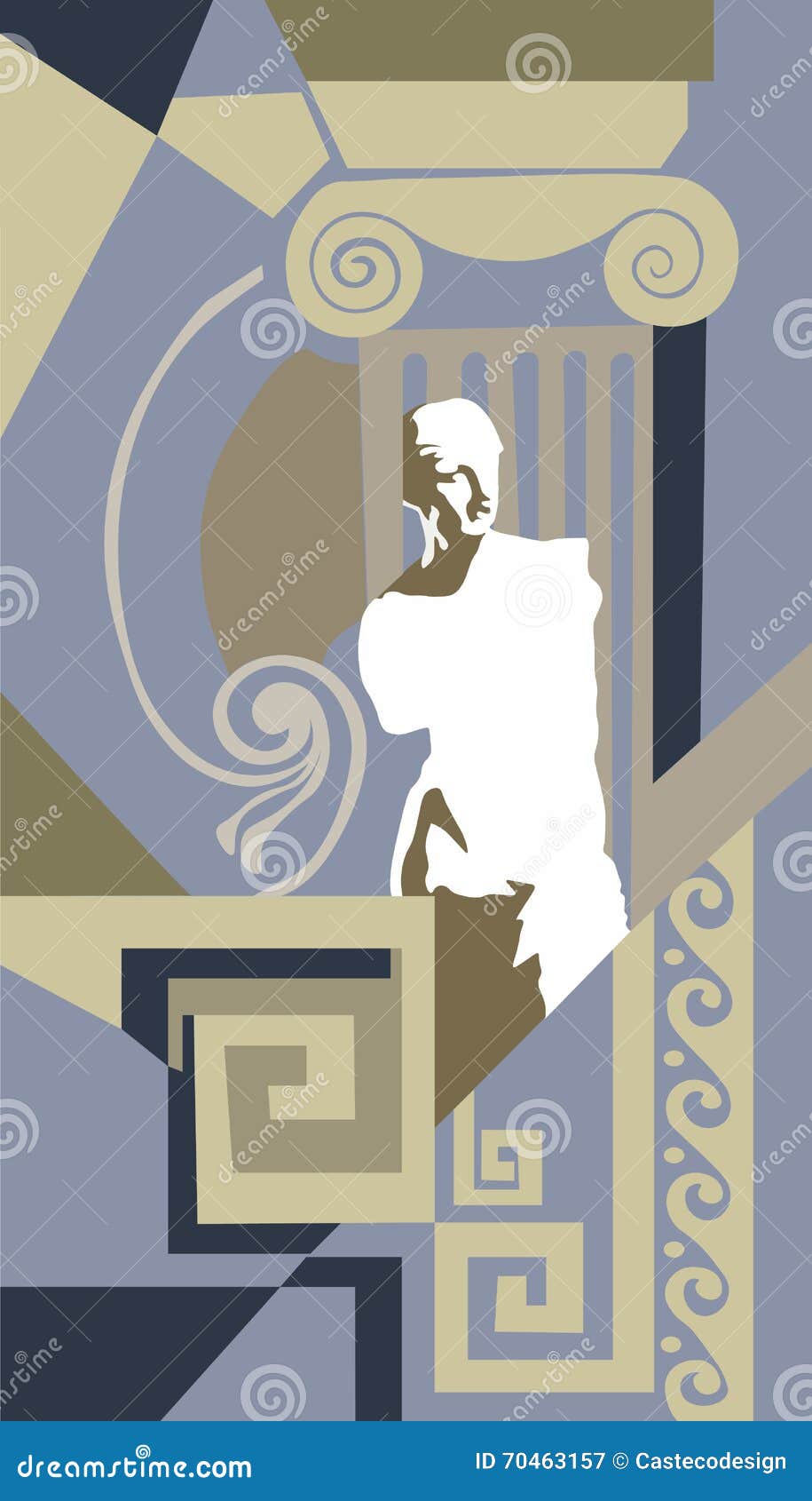 Abstract Composition with Monument Stock Vector - Illustration of ...
