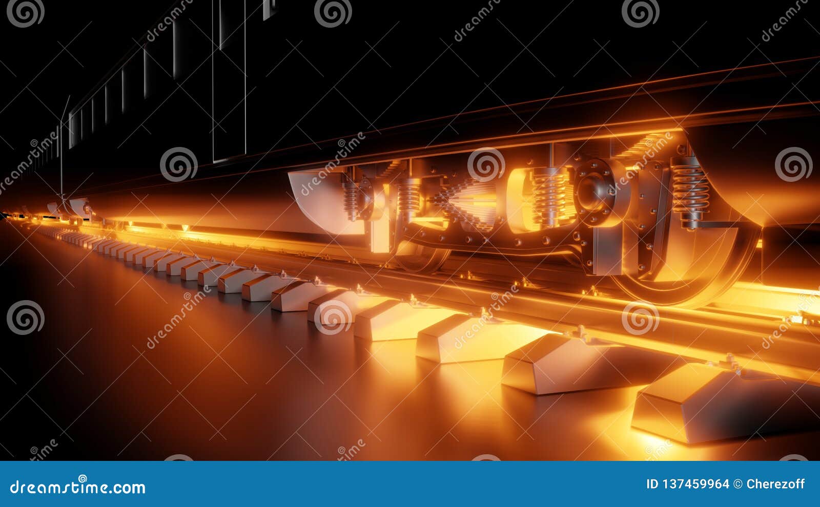 Abstract Composition of Night High-speed Train Stock Photo - Image of ...