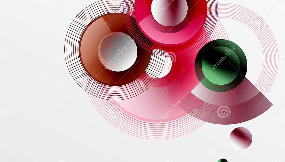 Abstract Composition of Overlapping Circles with Smooth Gradients and Transparency Effects ...