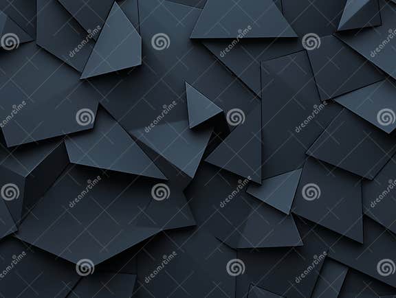 An Abstract Composition of Overlapping Geometric Shapes in Dark Tones ...