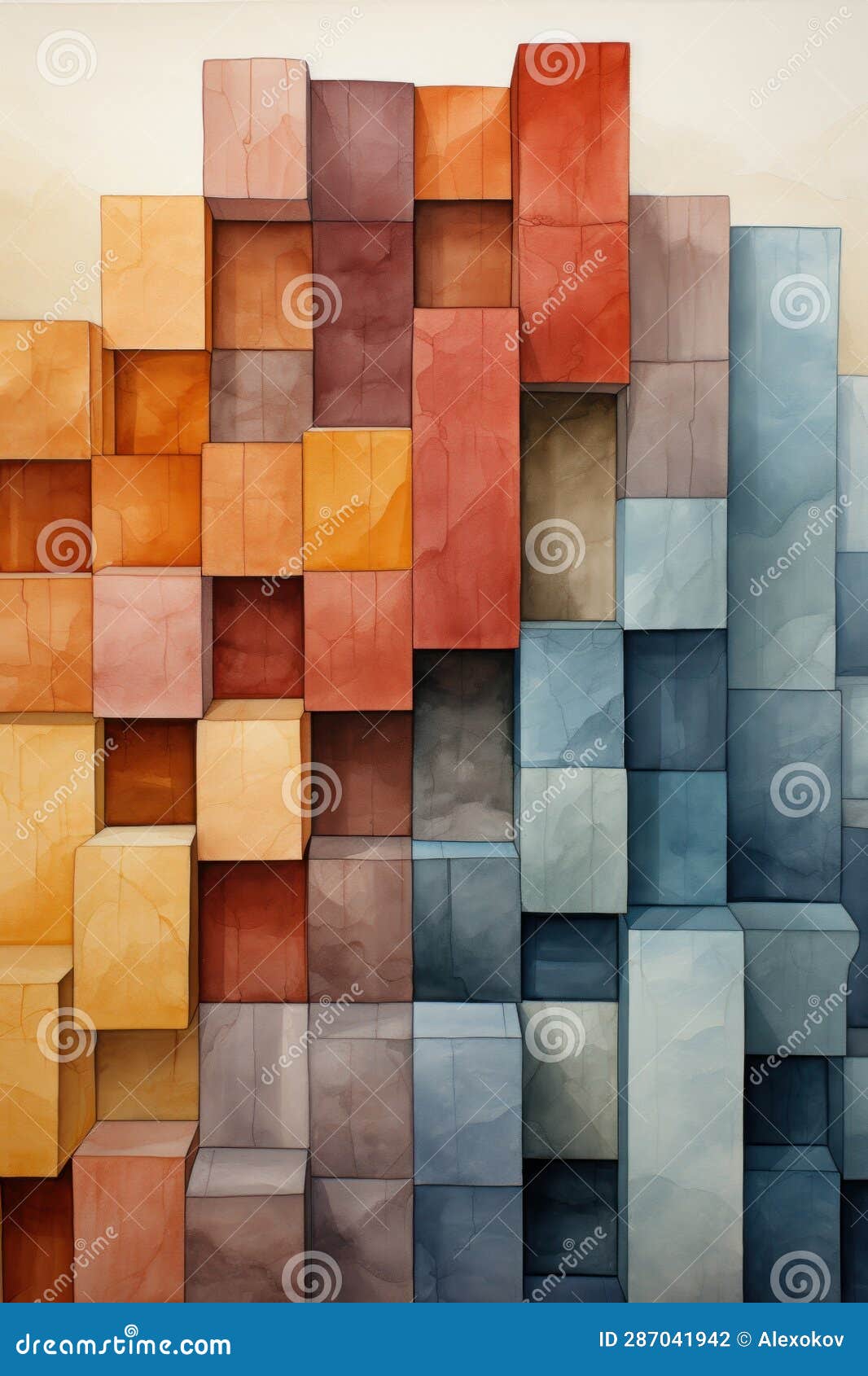 Abstract Composition with Overlapping Scagliol AI Generated Stock ...