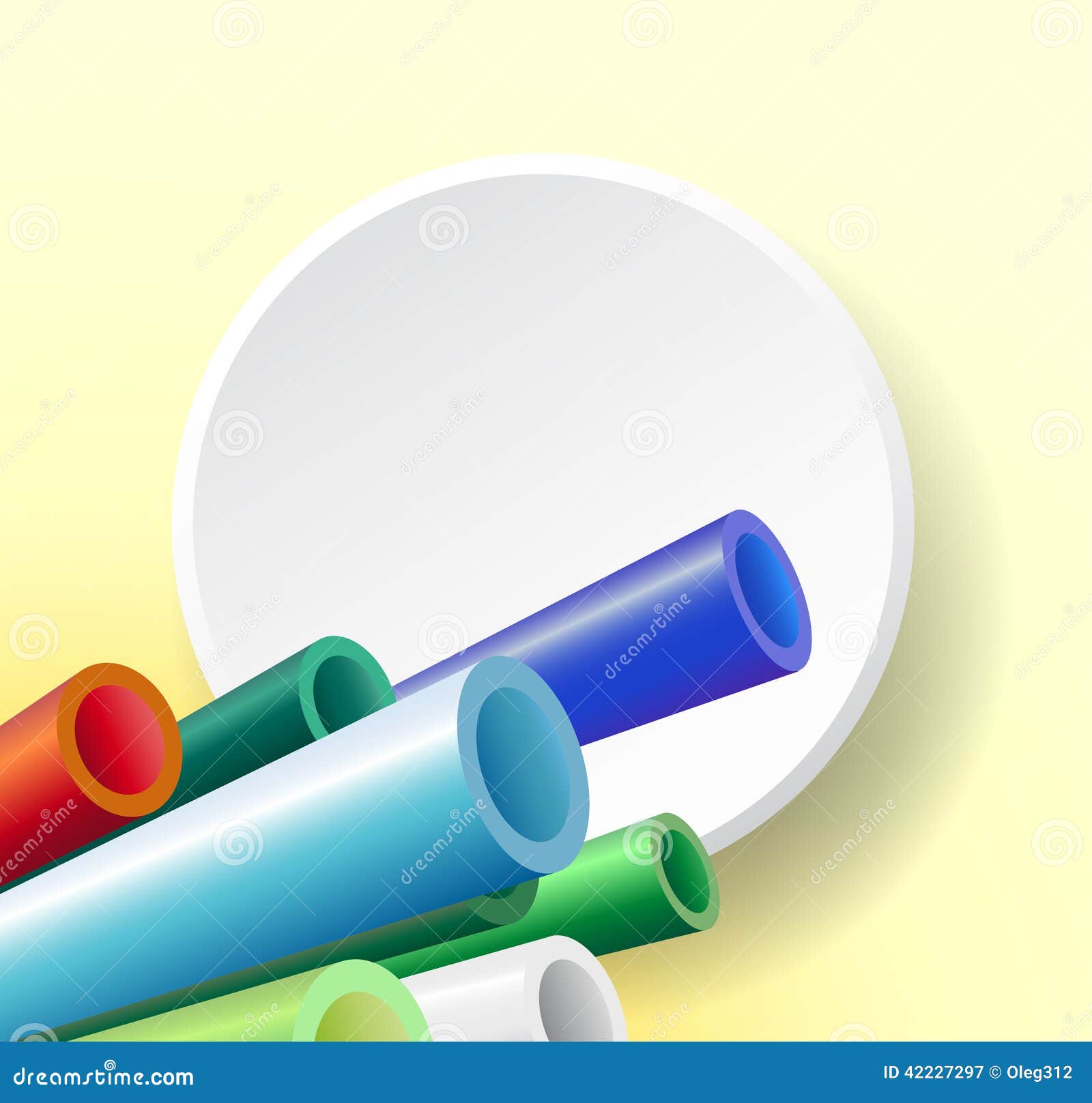 Abstract Composition with Pipes Stock Illustration - Illustration of ...