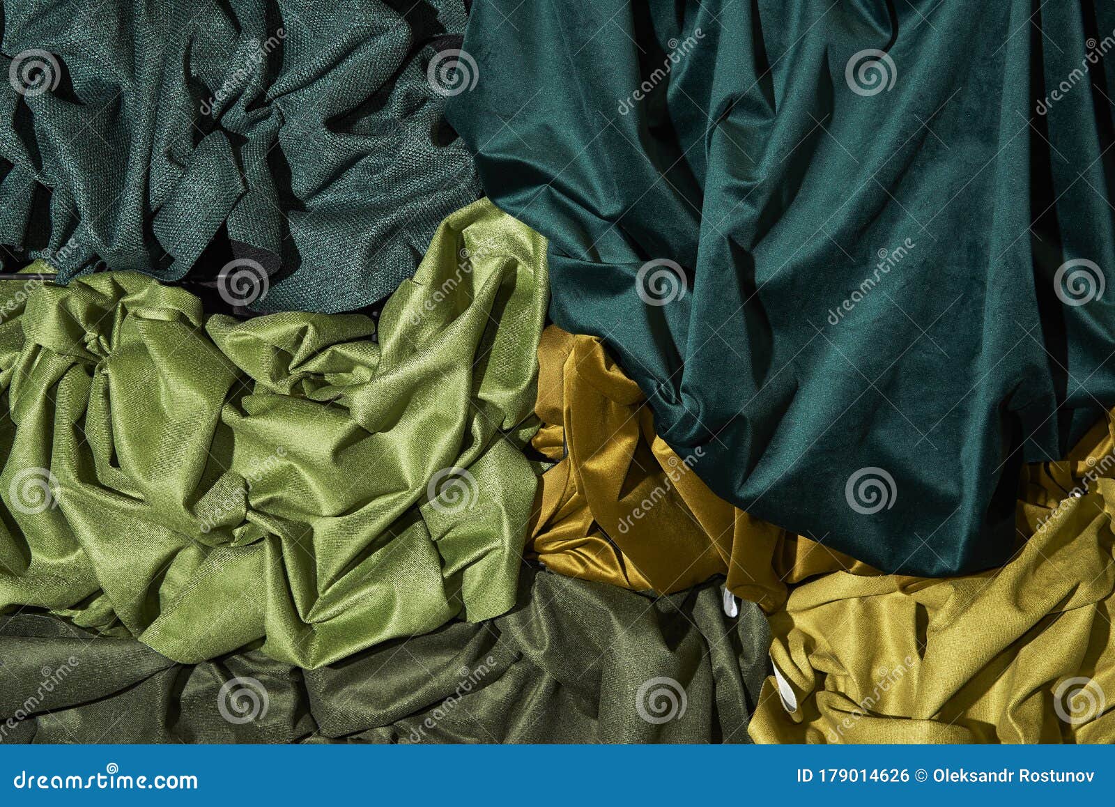 Abstract Composition of Plain Fabrics of Various Colors. Background ...