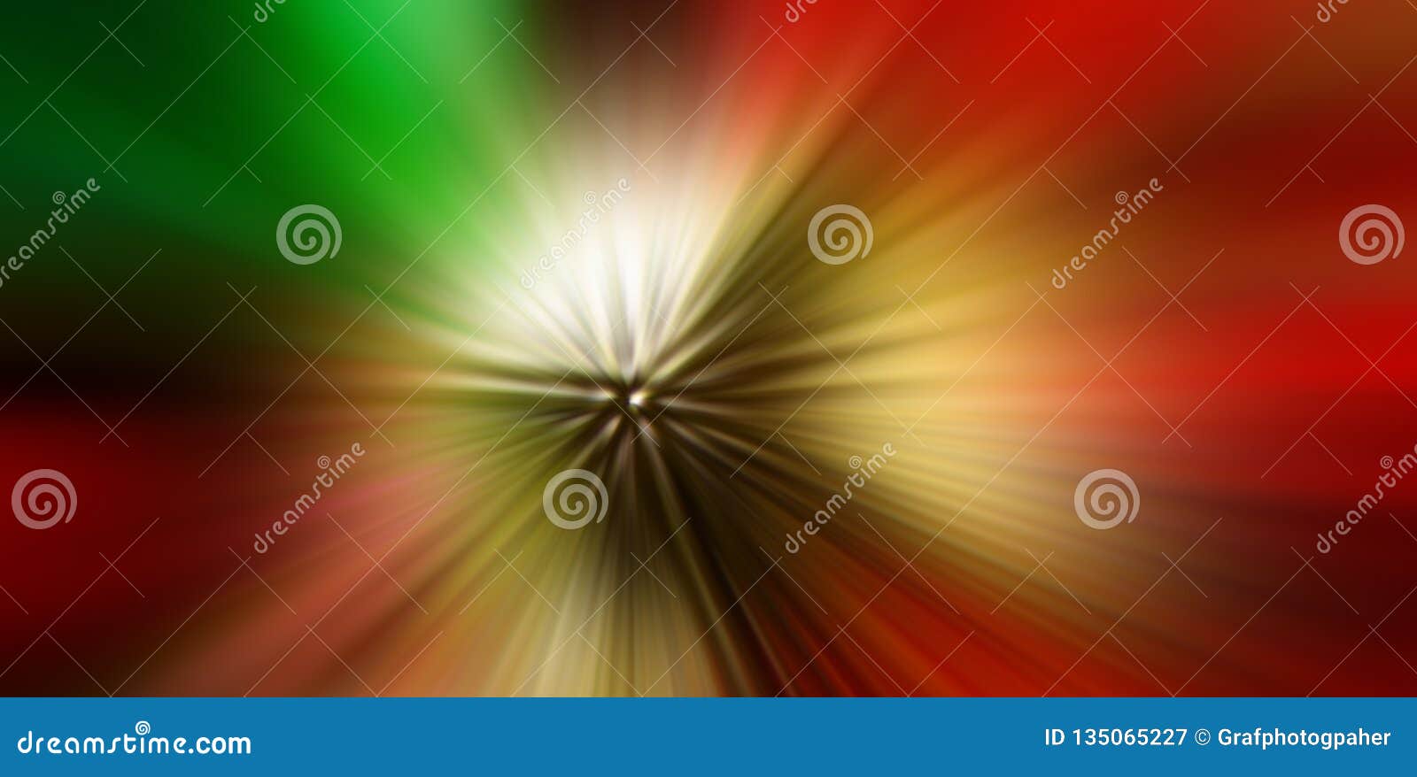 Abstract Composition of Radial Colored Rays. Blurred Background Stock ...
