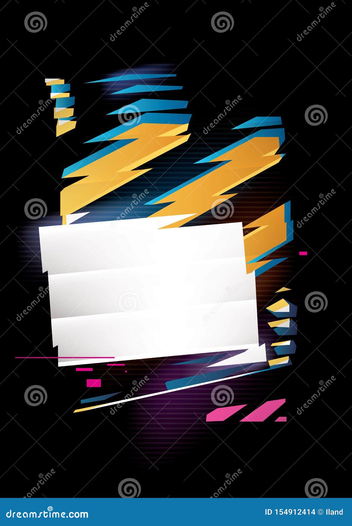 Abstract Composition of Rectangle and Stripes Stock Illustration ...