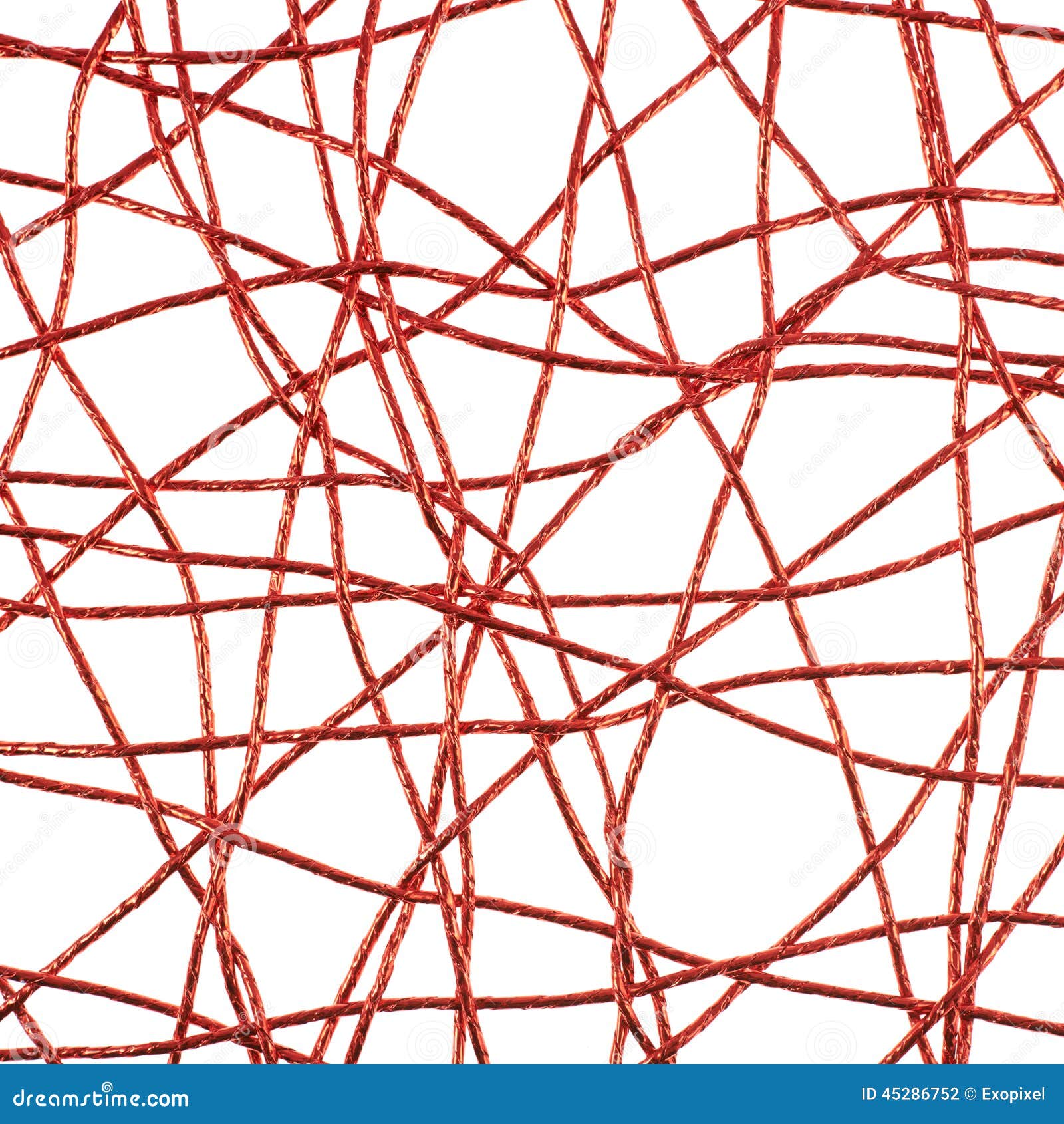 Abstract Composition of the Red Threads Stock Photo - Image of material ...