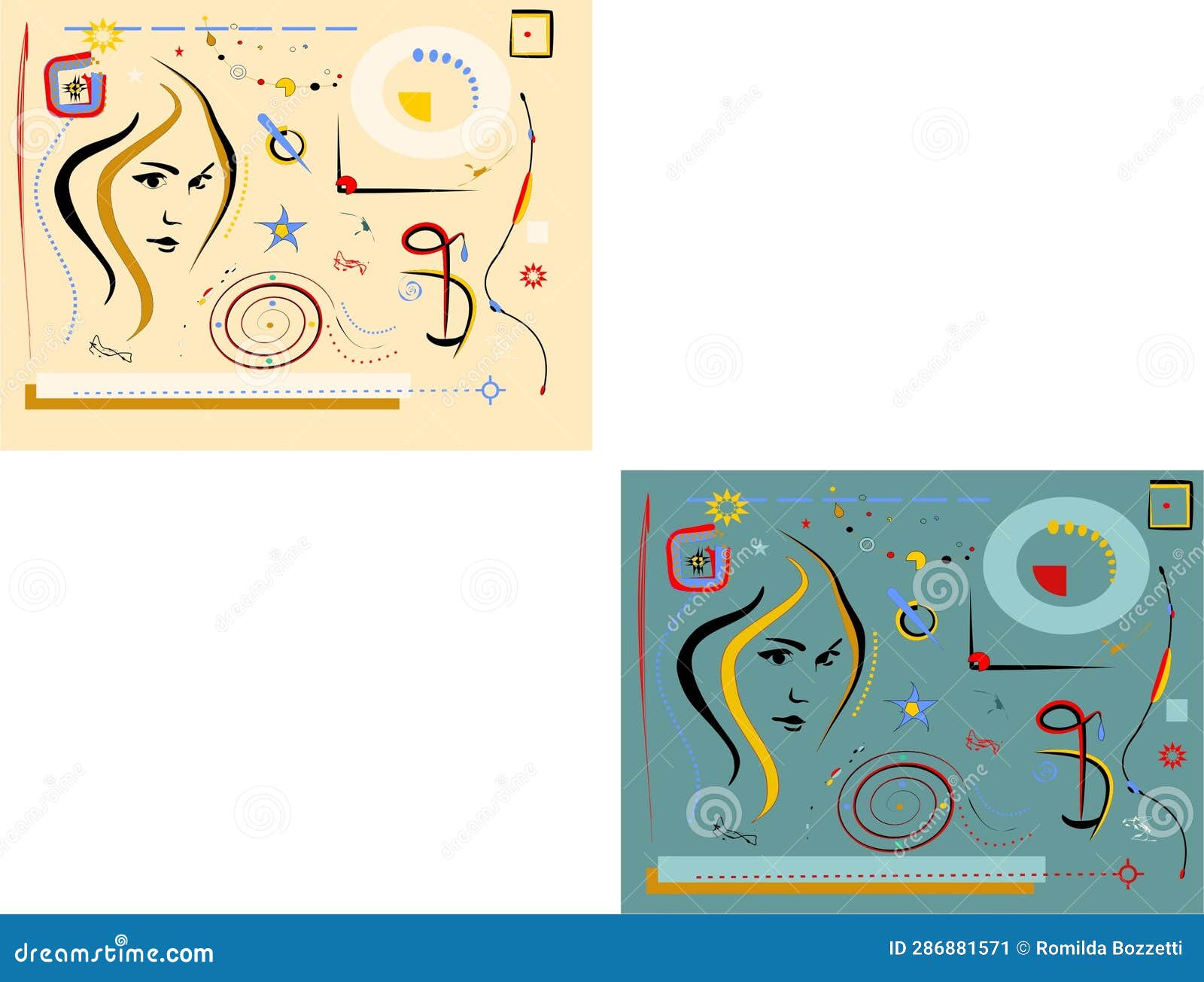 Abstract Composition 23-rinf-47 Stock Vector - Illustration of blue ...