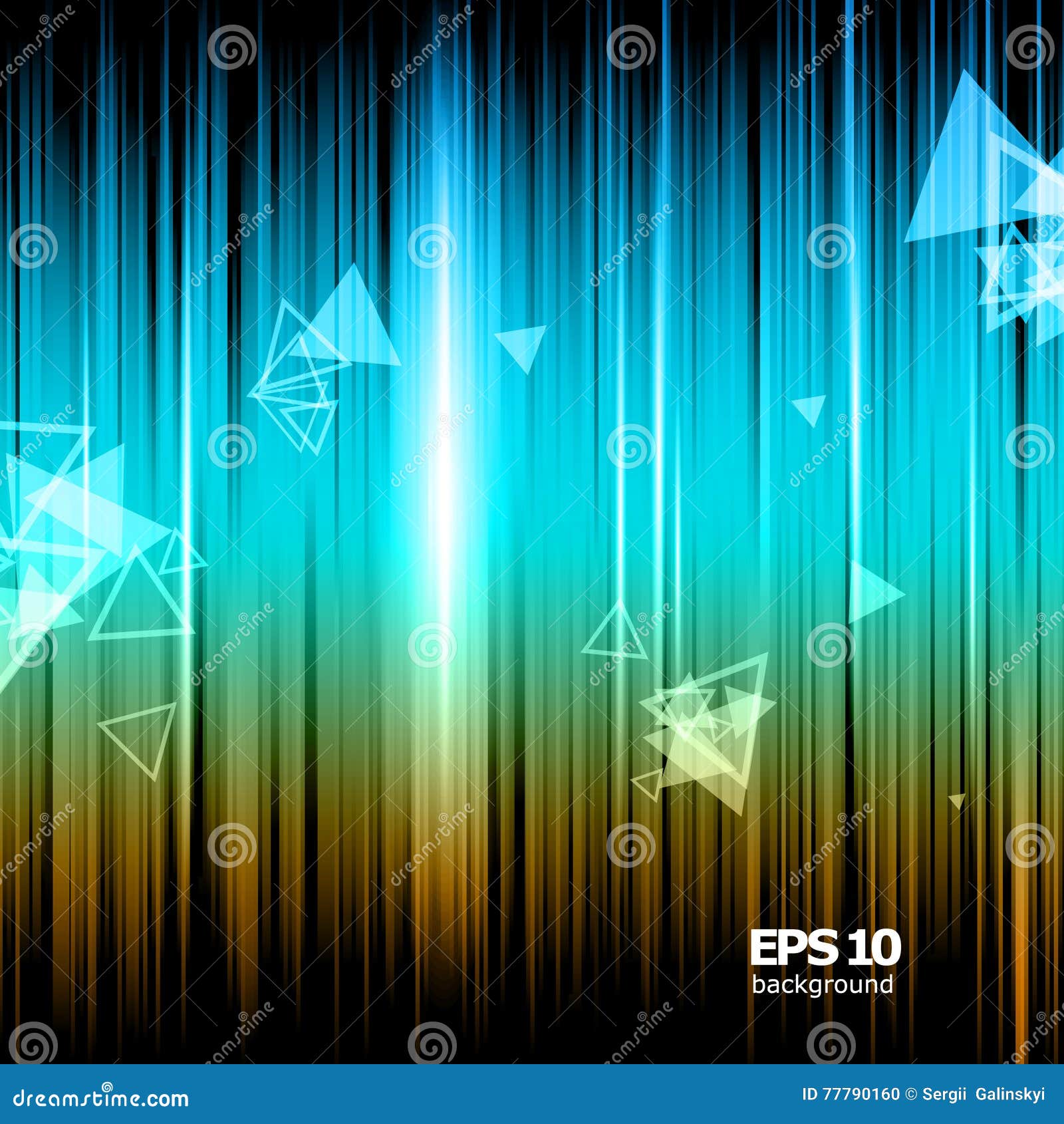 Abstract Composition, Shiny Geometric Shape Flare, Visual Colored Lines ...