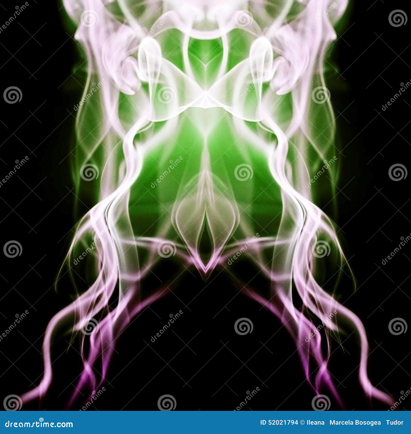 Abstract Composition with Smoke Shapes Stock Illustration ...