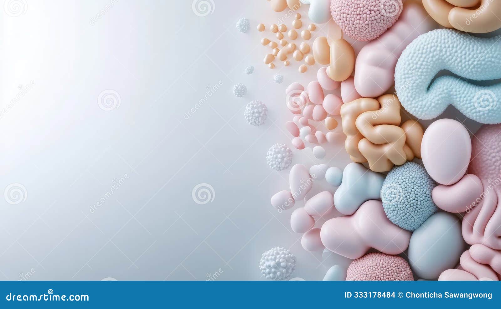 Abstract Composition of Soft, Colorful Forms Creating a Soothing Visual ...