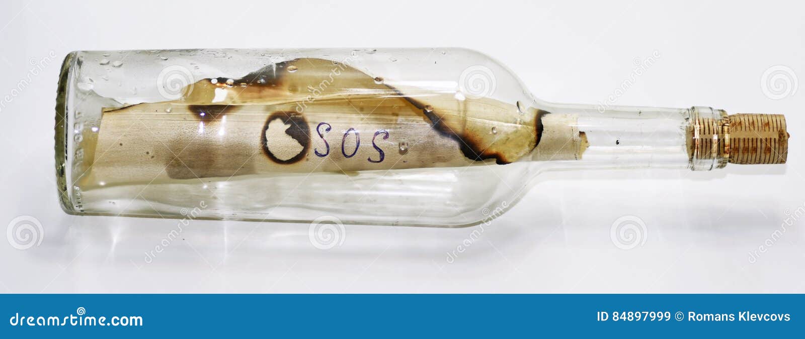 Abstract Composition of SOS Bottle. Stock Image - Image of price, glass ...