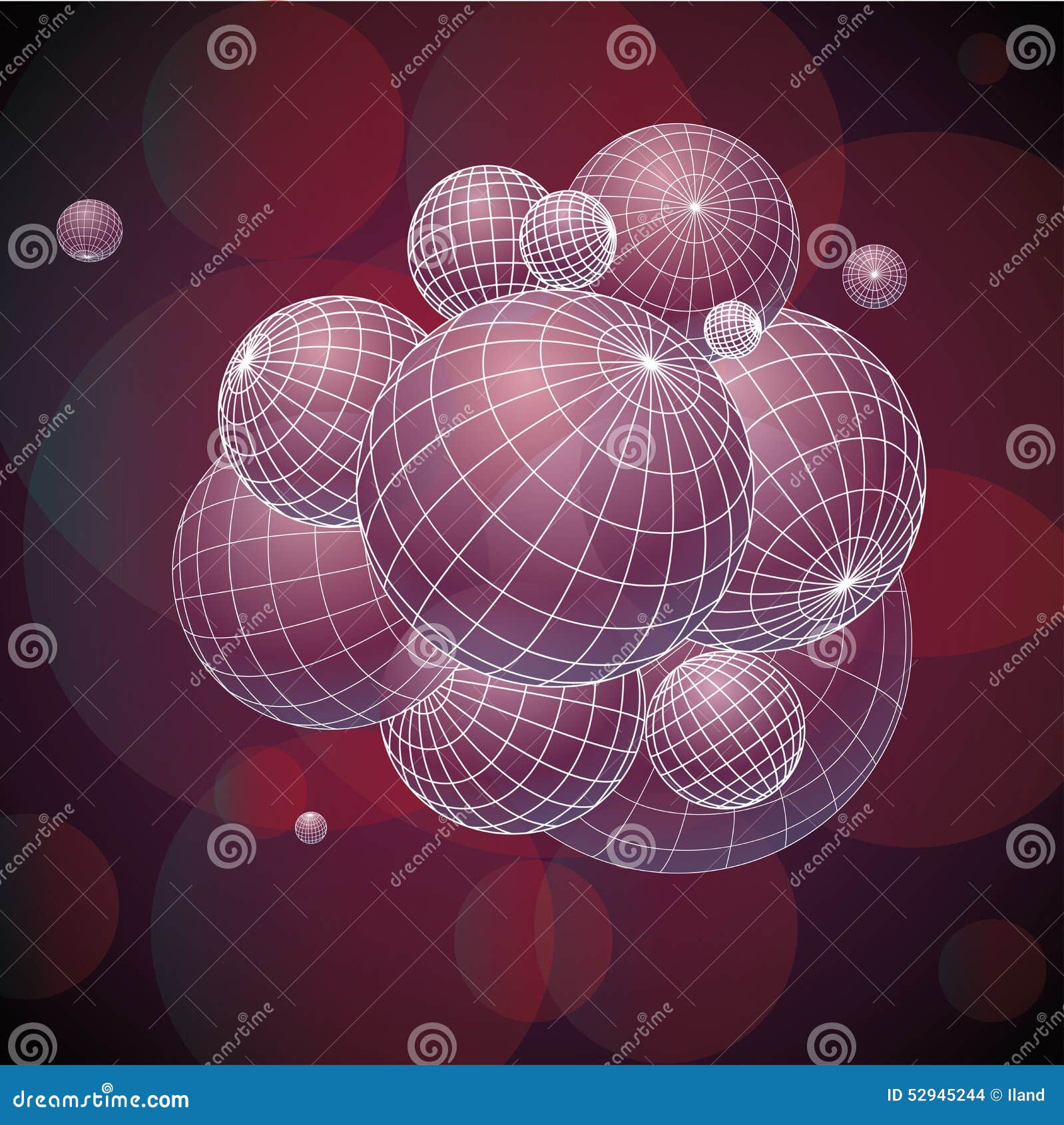 Abstract Composition of Sphere Elements for Graphic Design Stock Vector ...