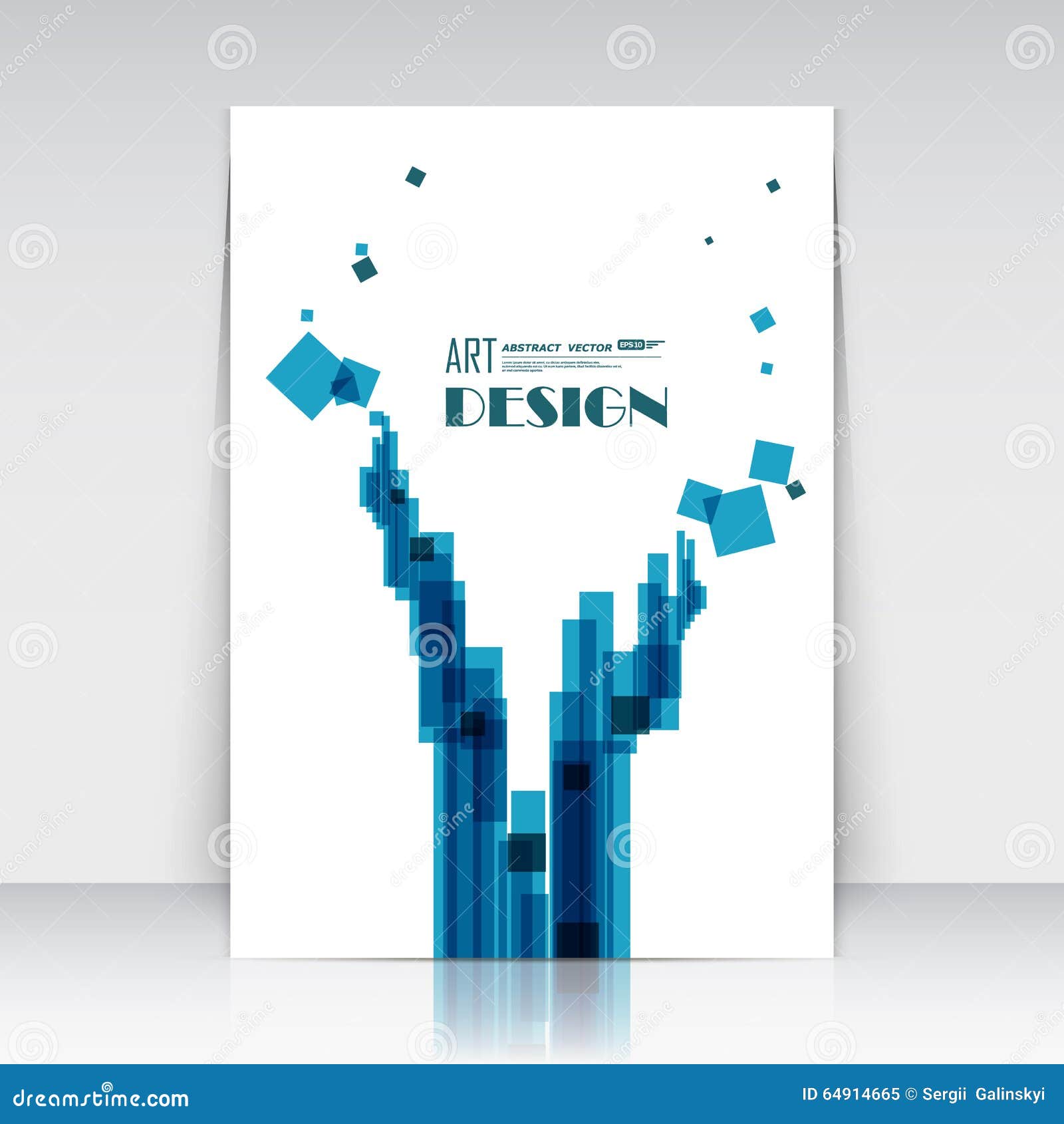 Abstract Composition, Square Text Frame Surface, White A4 Brochure ...