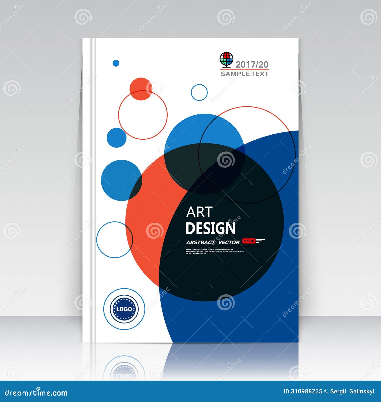 Abstract Composition, Text Frame Surface, A4 Brochure Cover, White ...