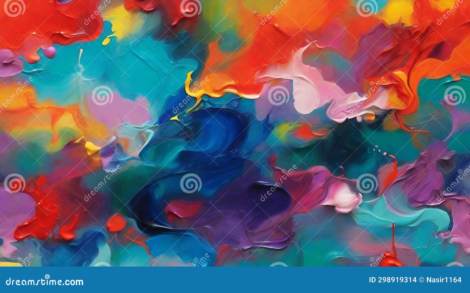Abstract Composition Textured Wallpaper of Acrylic and Oil Paints on ...
