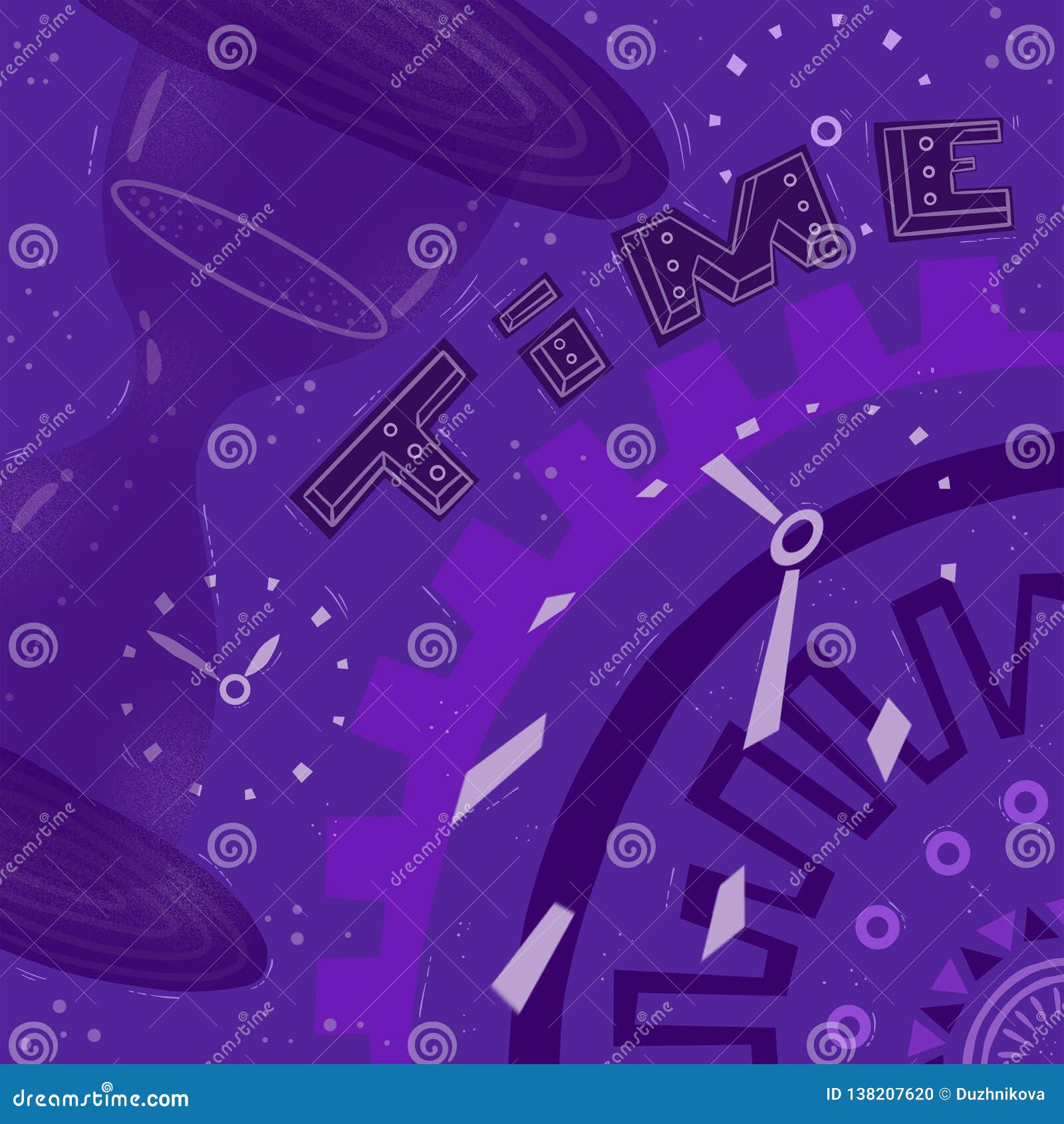 Abstract Composition on the Theme of Time Stock Illustration ...