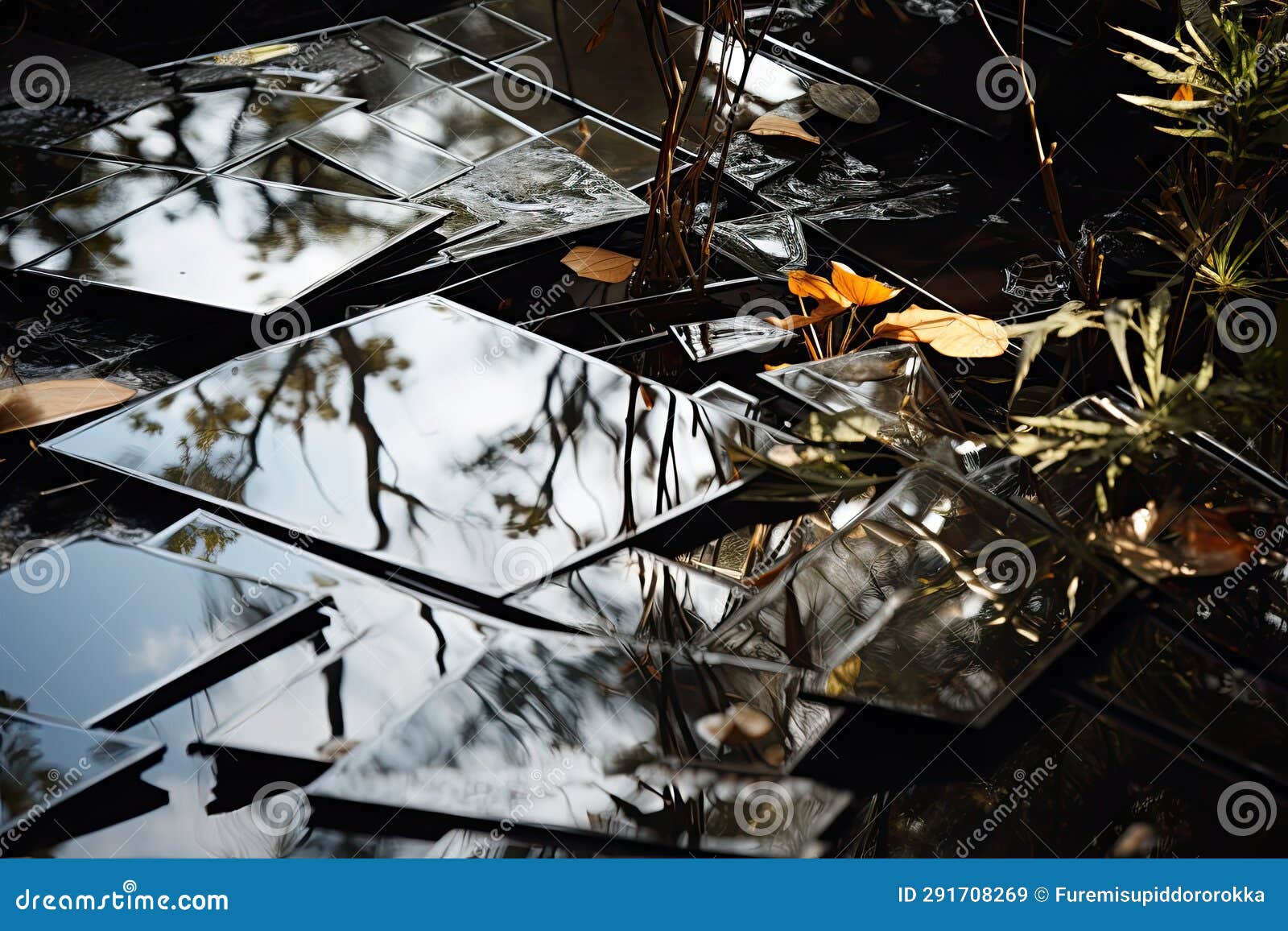 Abstract Composition Using Mirror Reflections Stock Illustration ...