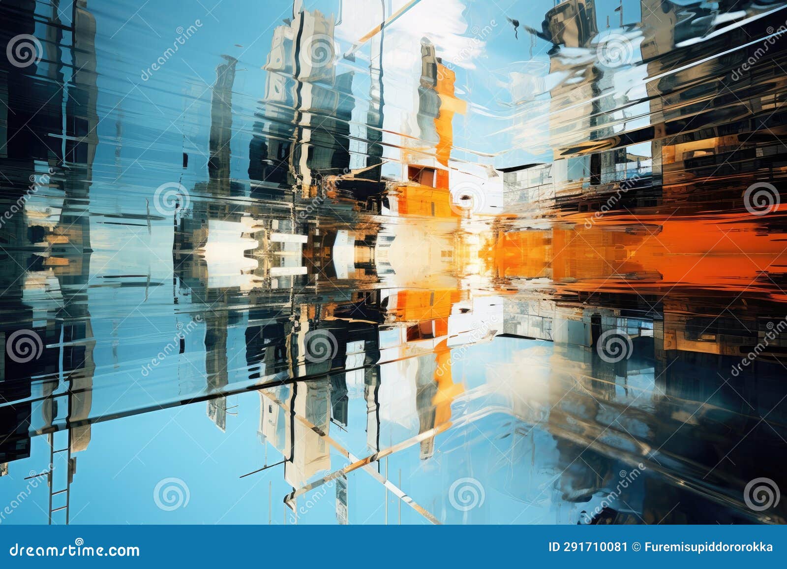 Abstract Composition Using Mirror Reflections Stock Illustration ...