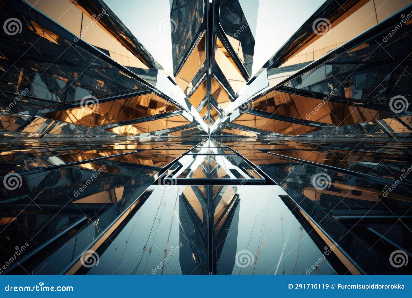 Abstract Composition Using Mirror Reflections Stock Illustration ...