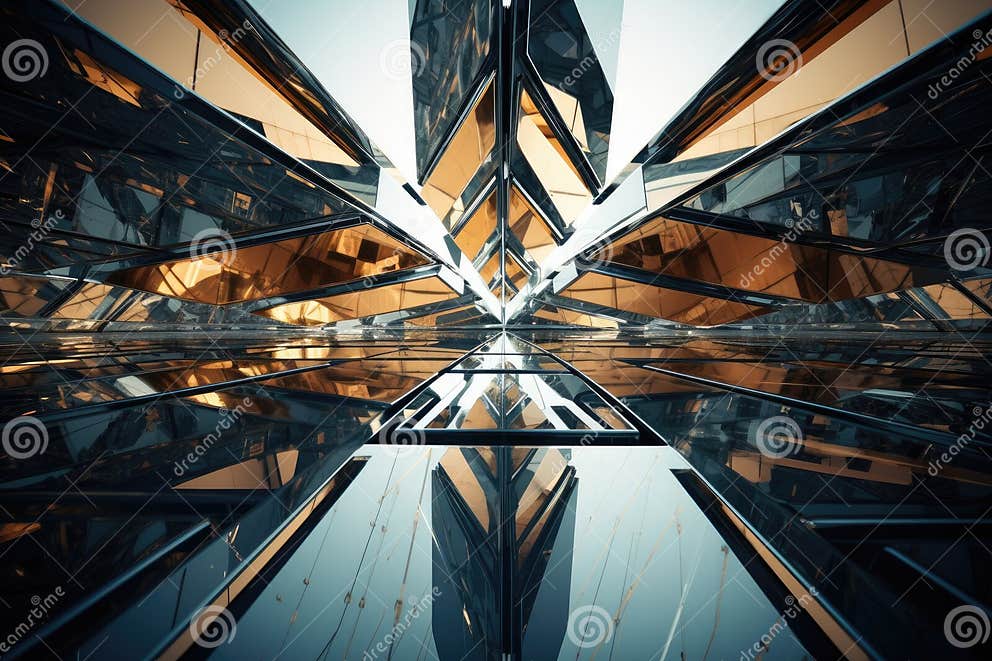 Abstract Composition Using Mirror Reflections Stock Illustration ...