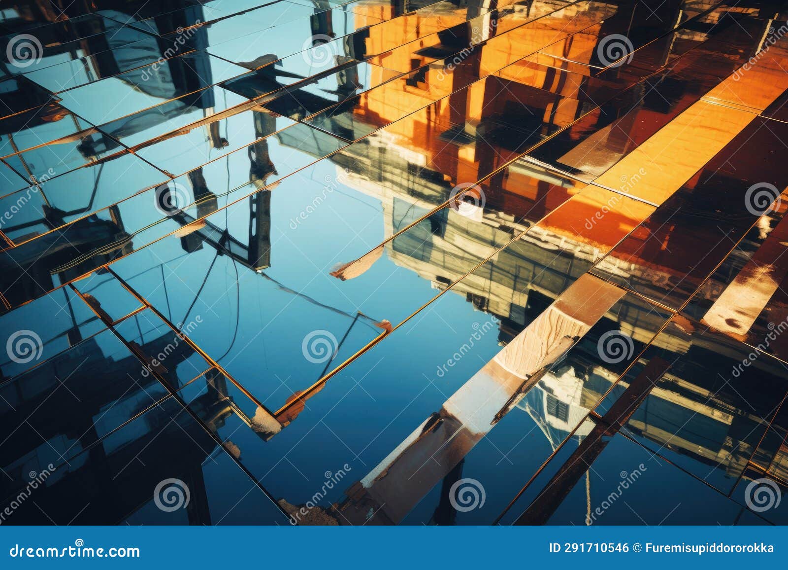 Abstract Composition Using Mirror Reflections Stock Illustration ...