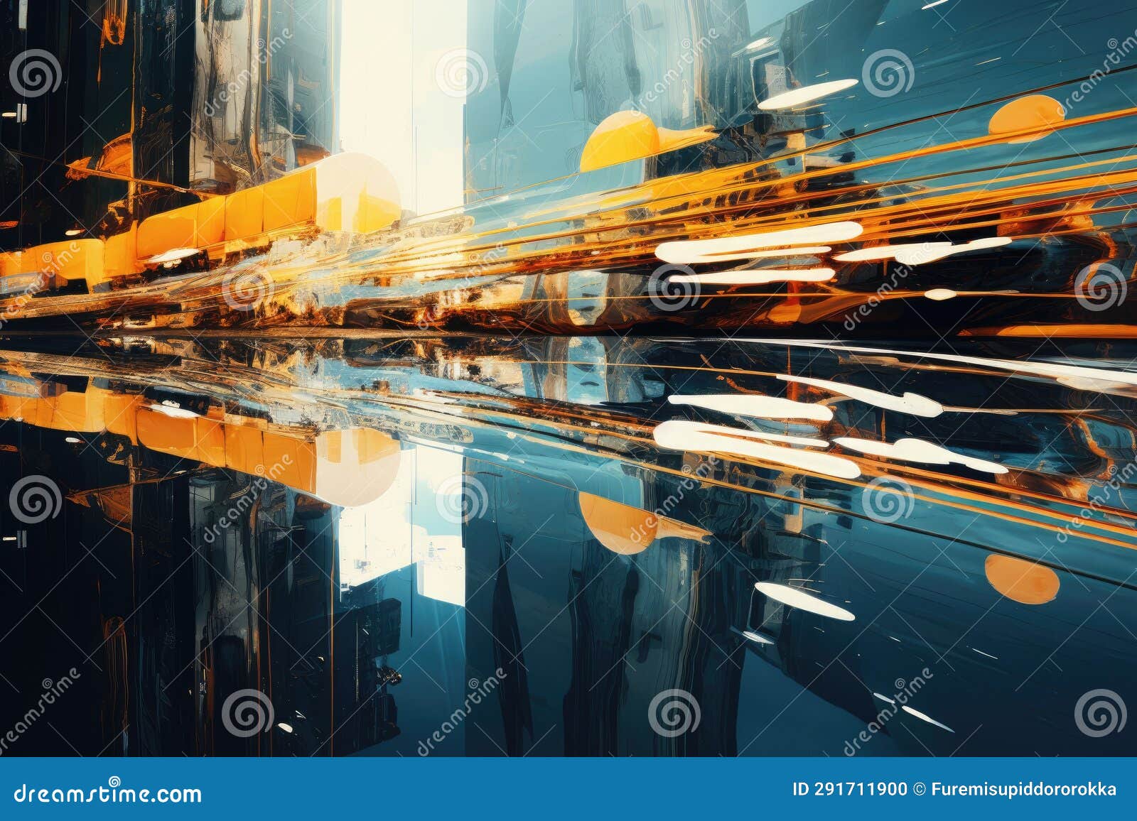 Abstract Composition Using Mirror Reflections Stock Illustration ...