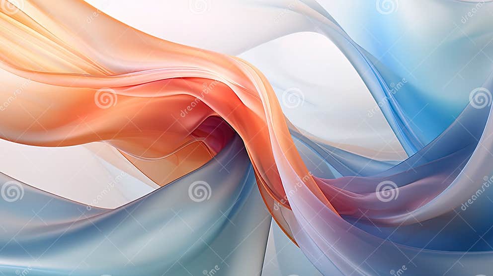 Abstract Compositions with Curved Forms Inspired by Spring Winds Stock ...