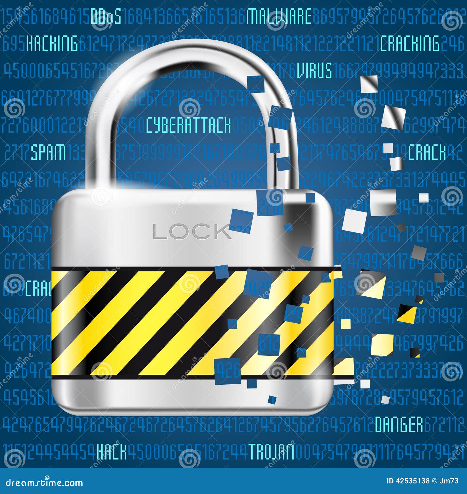 Abstract Computer Background with Code and Lock - Danger of Cyber ...