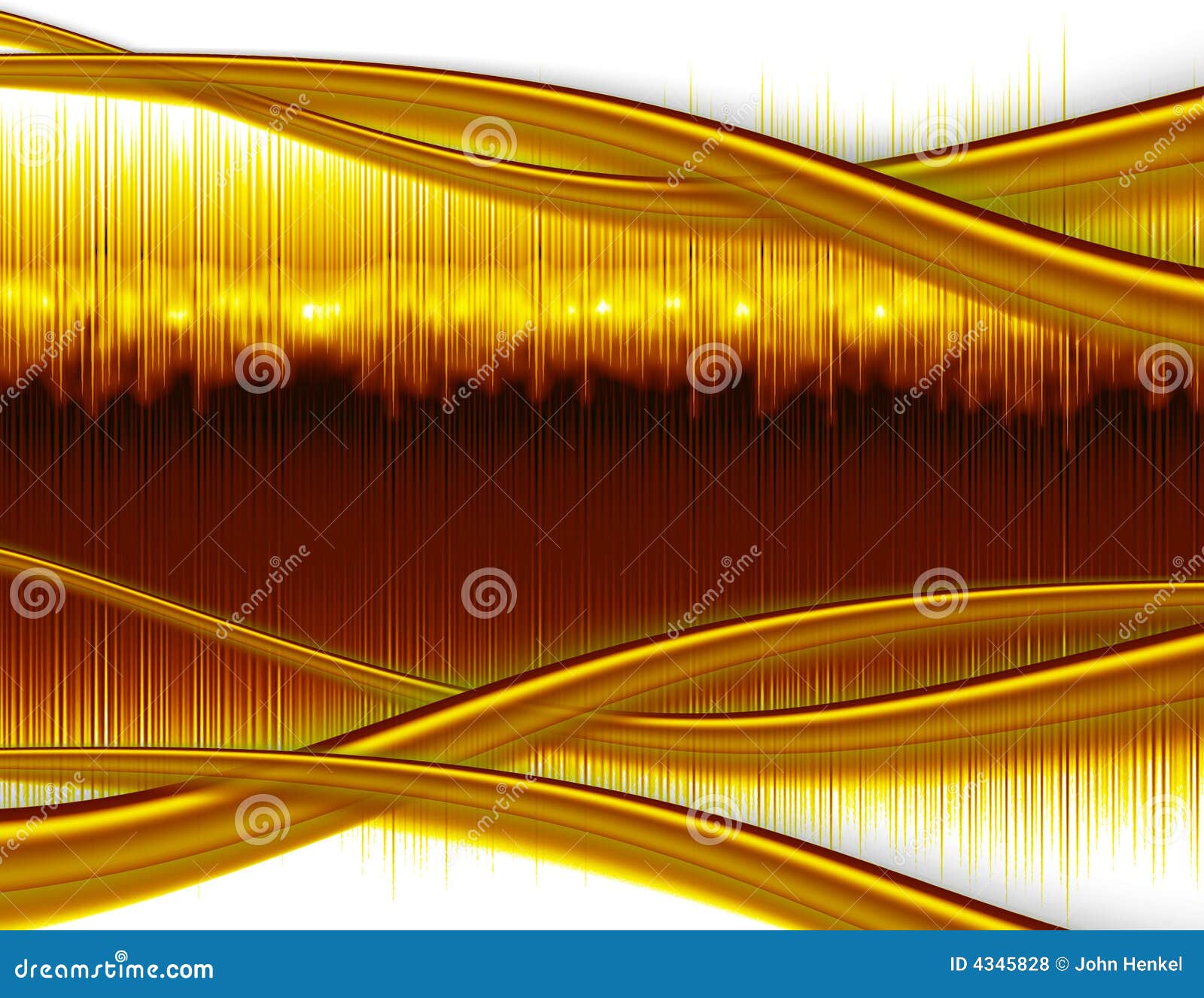Abstract Computer Background - Gold Waves Stock Illustration ...