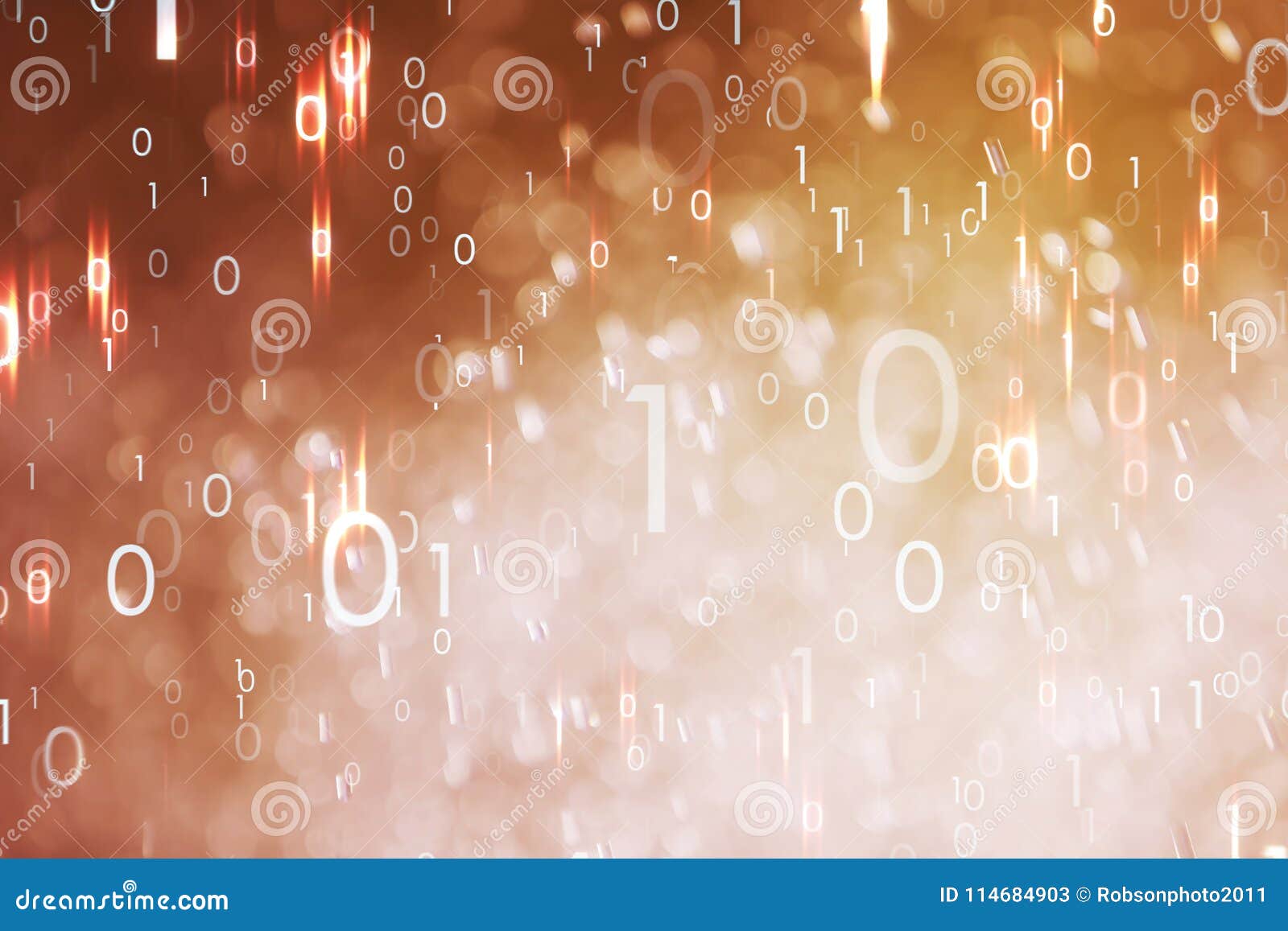 Artistic Computer Binary Numbers Background Stock Illustration - Illustration of protection ...