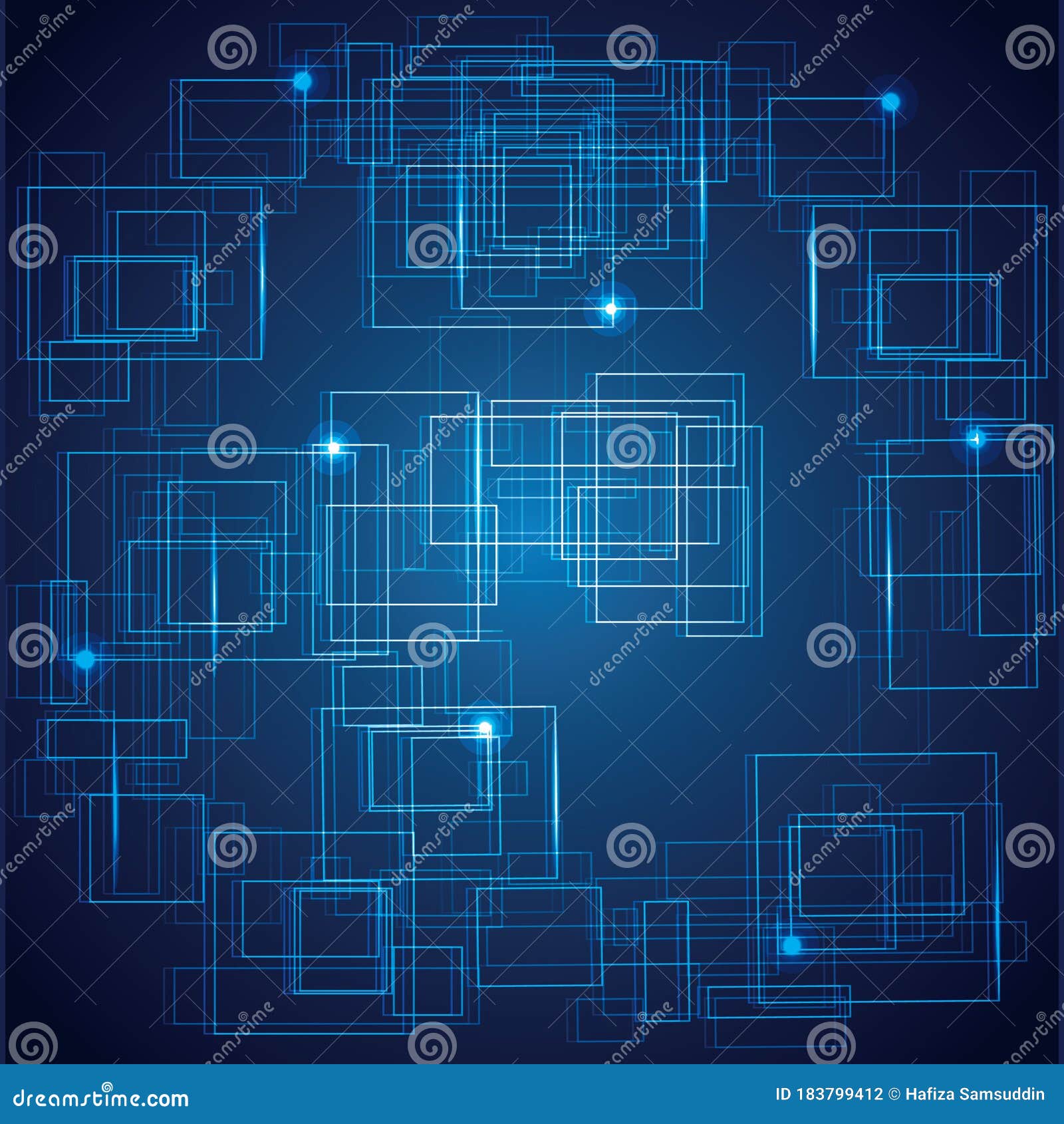 Abstract Computer Blue Background. Vector Illustration Decorative ...