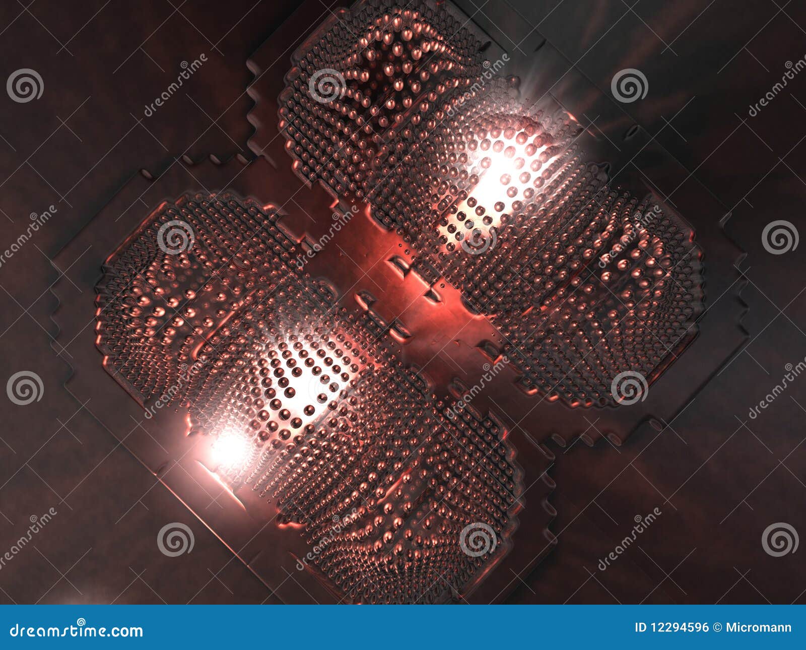 Abstract Computer Chip - 3D Stock Illustration - Illustration of chip ...