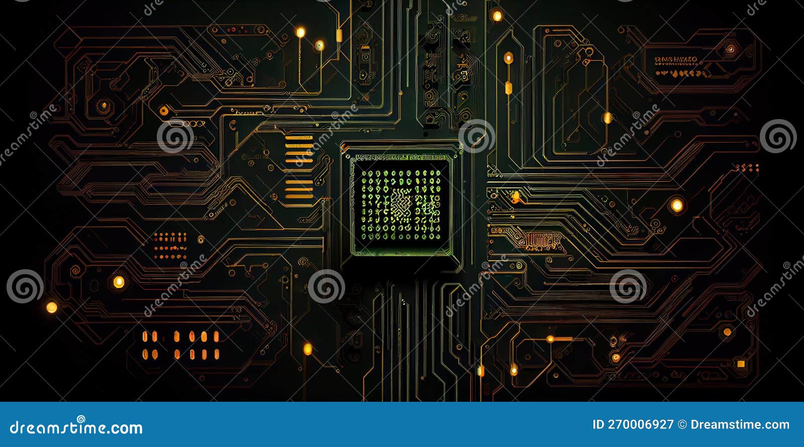 Abstract Computer Chip Background Concept Stock Illustration ...