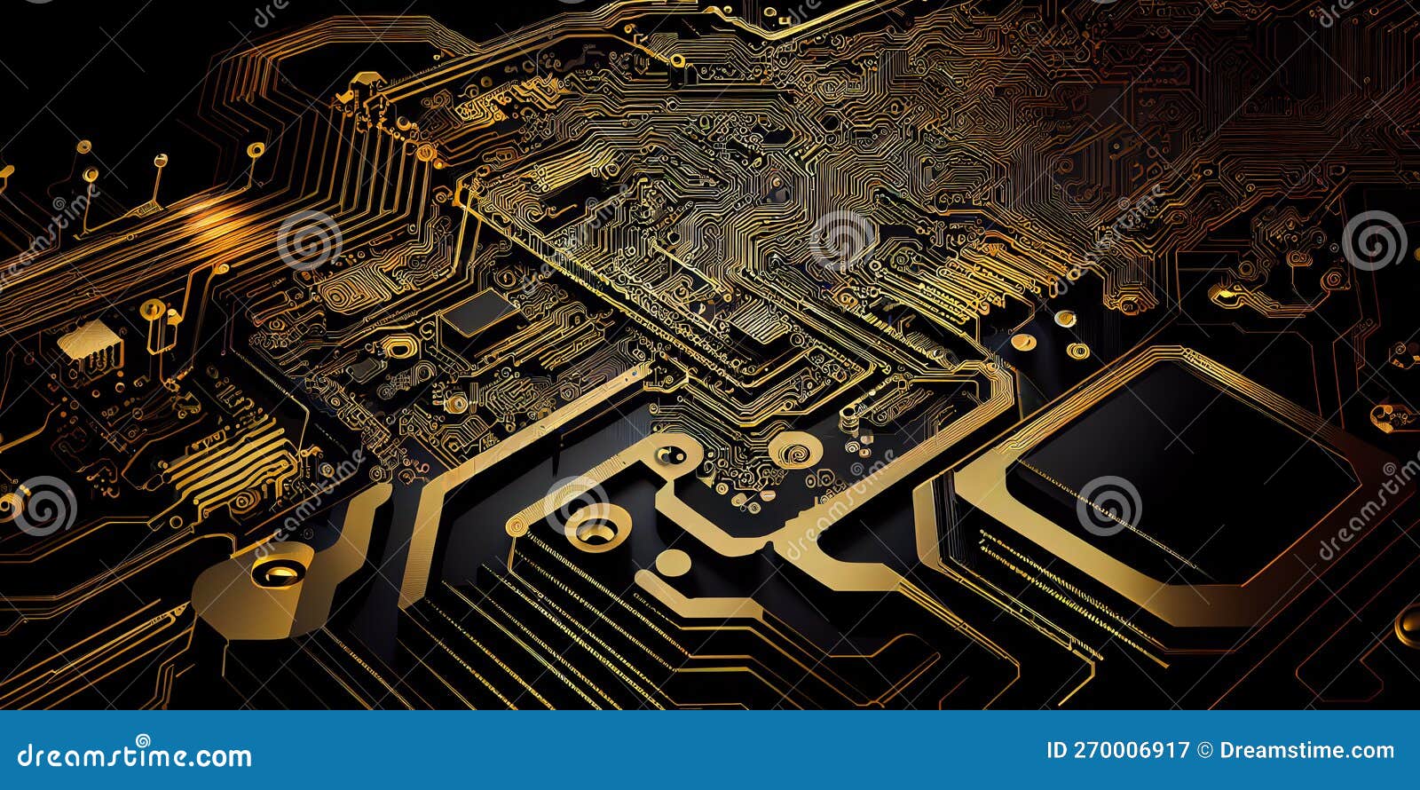 Abstract Computer Chip Background Concept Stock Illustration ...