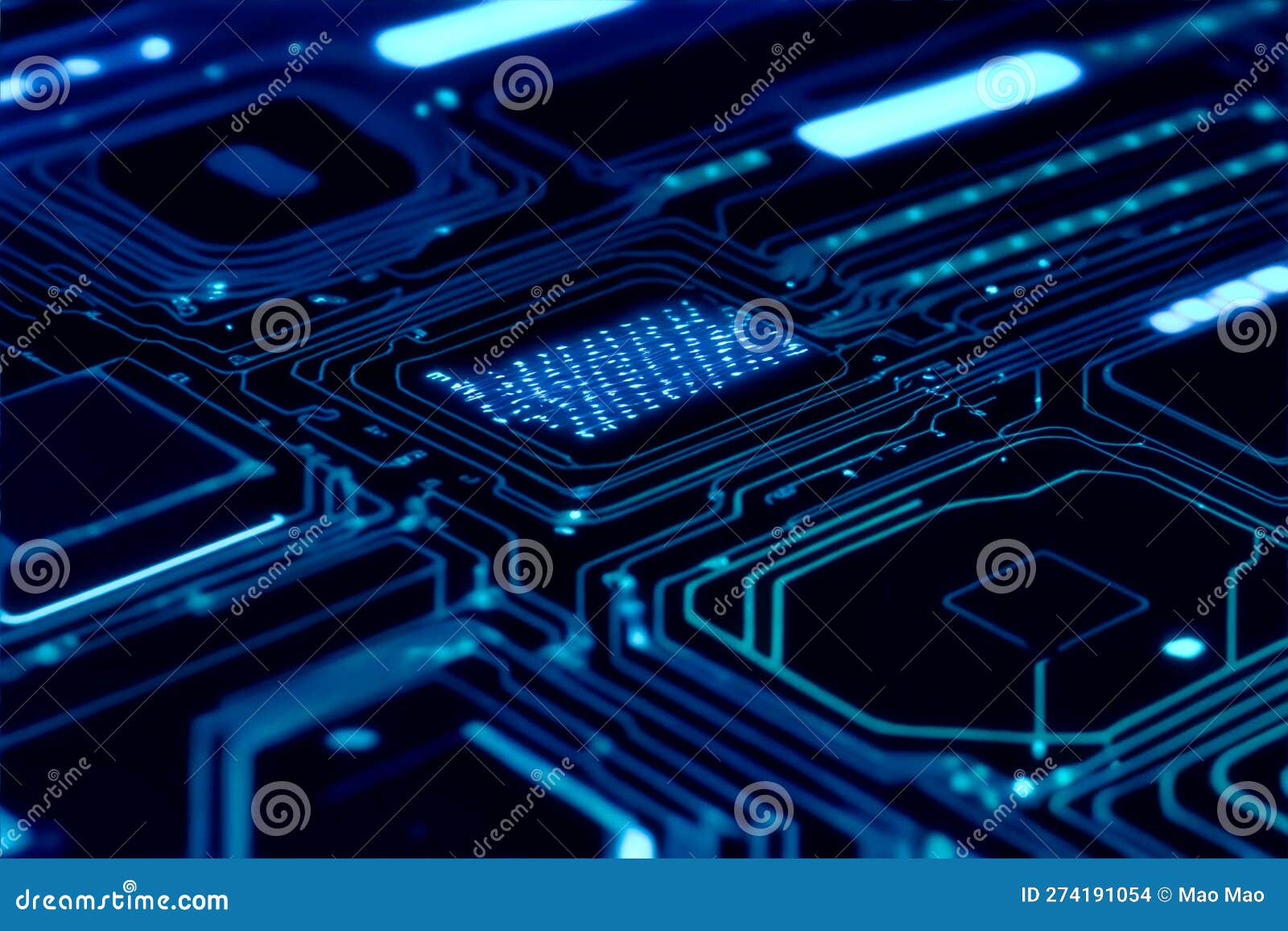 Abstract Computer Chip Images, Big Data, and Technological Concepts ...