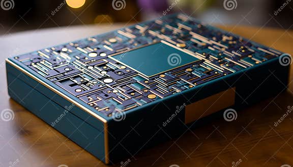 Abstract Computer Chip Pattern Represents the Complexity of Technology ...