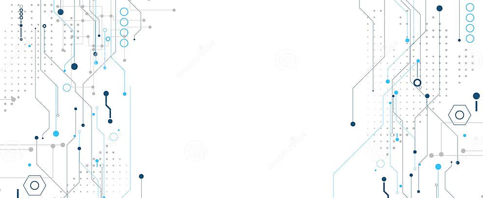 Abstract Computer Circuit Board, Technology and Science Background Stock Illustration ...