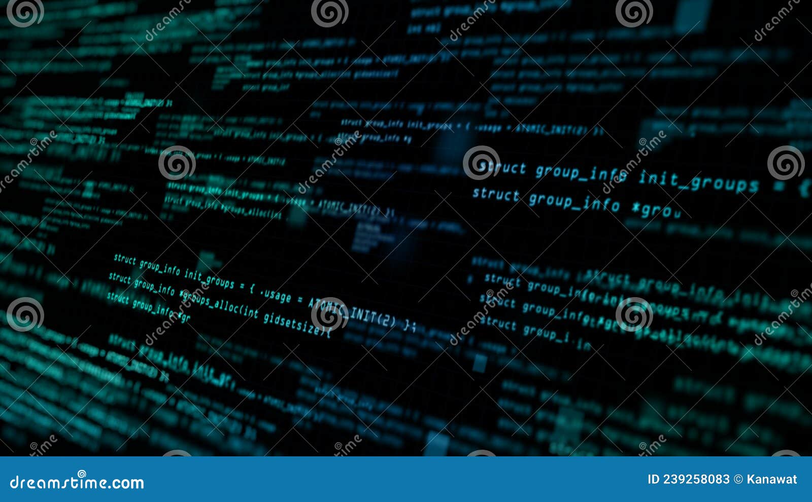 Abstract Computer Code Running Technology Digital Cyberspace ...