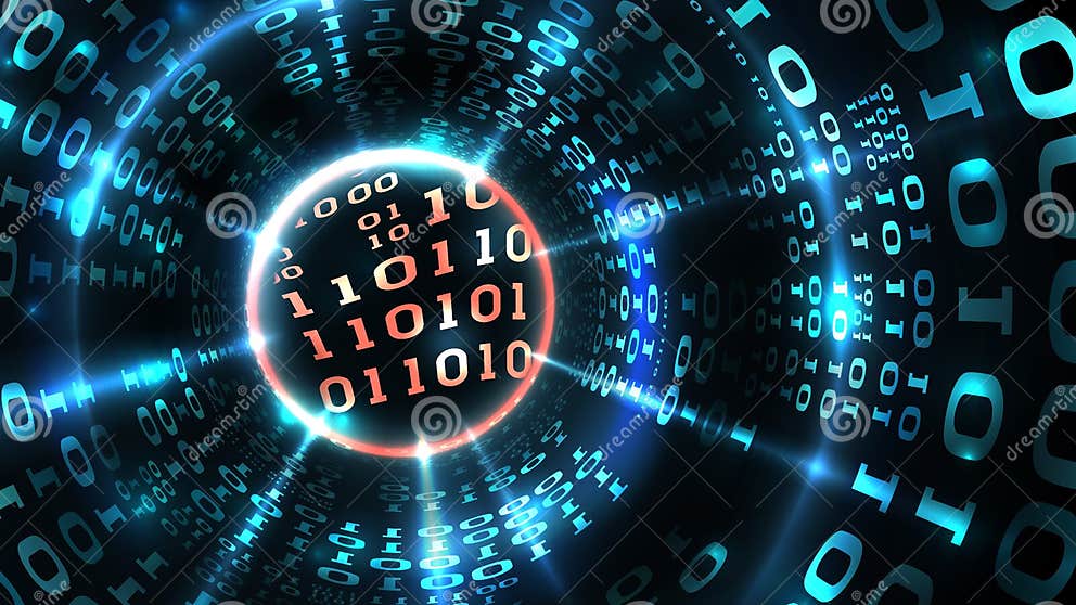 Abstract Computer Data Background Programming Binary Code Data Stream Abstract Firewall