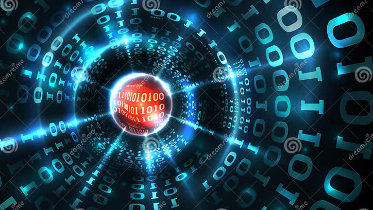 Abstract Computer Data Background Programming Binary Code Data Stream Abstract Firewall